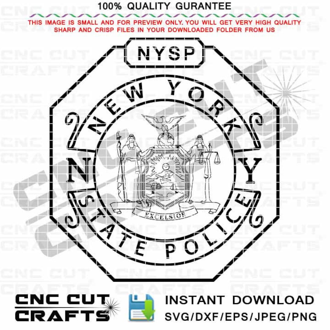 New York State Police Svg NYSP Vector Badge, Patch, Logo, Emblem, Seal ...