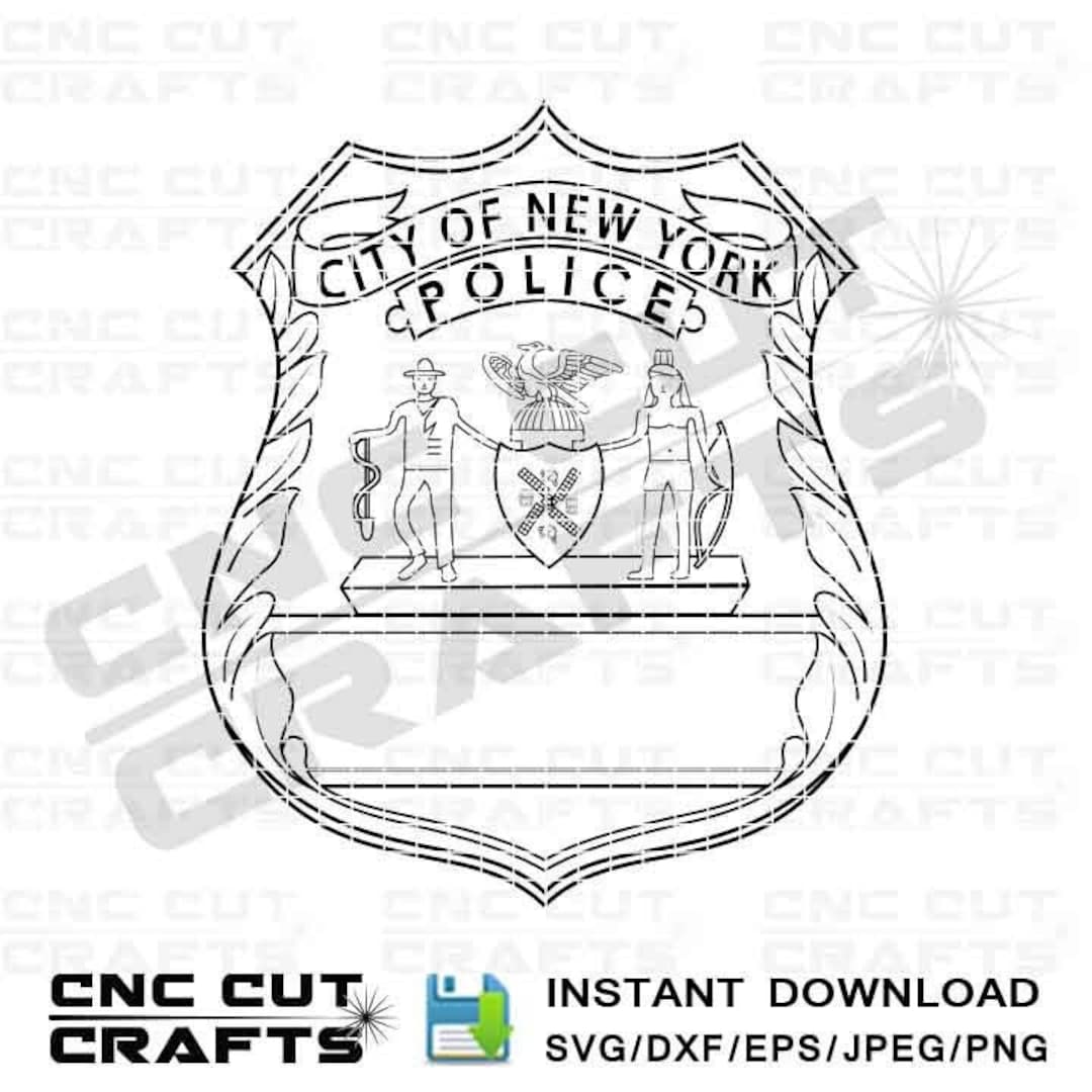 NYC Police Badge (svg, Dxf, Png), CNC Cut File - Etsy