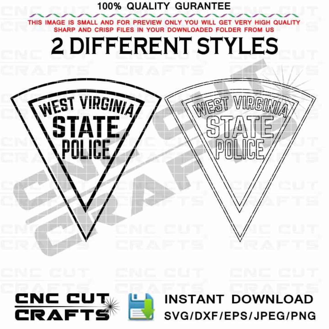 West Virginia State Police Badge Vector Svg Patch Logo Emblem Monogram ...