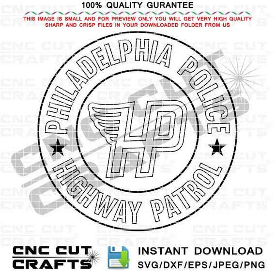 Philadelphia Highway Patrol Police Svg Badge Logo Monogram - Etsy Finland