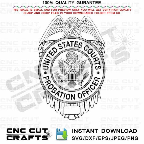US Courts Probation Officer Svg Logo Badge Monogram Emblem - Etsy