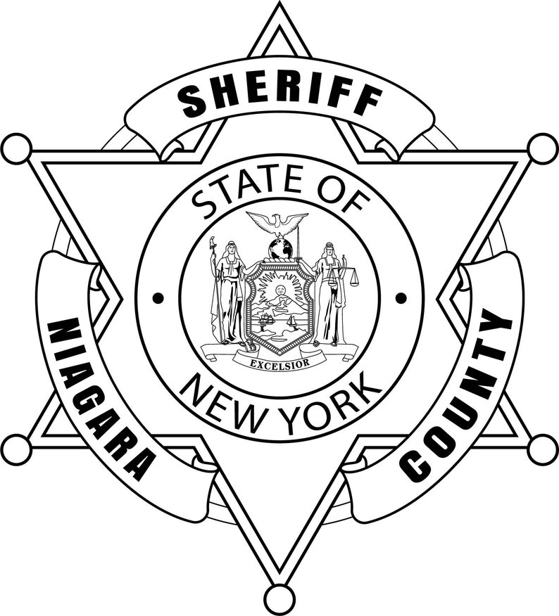 Niagara County, NY, Sheriff, Svg Badge, Svg, Eps, Dxf, Png, Jpeg Laser Engraving, Laser Cutting ...