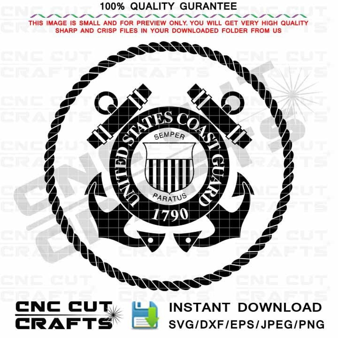 US Coast Guard Insignia Svg Vector Logo, Badge, Patch, Emblem, Monogram ...