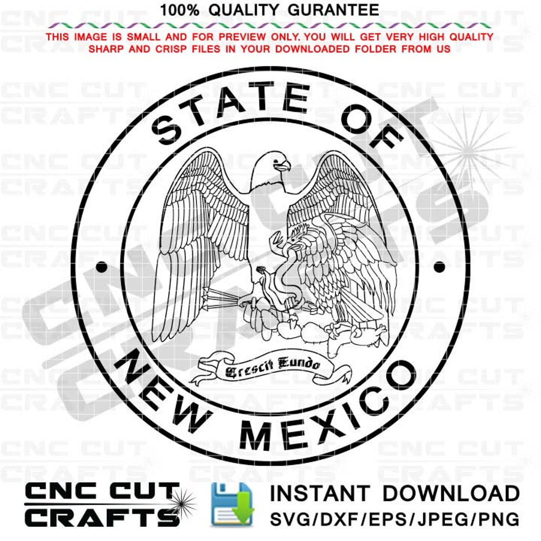 New Mexico State Seal SVG, Vector Logo, CNC Laser Cut File - Etsy