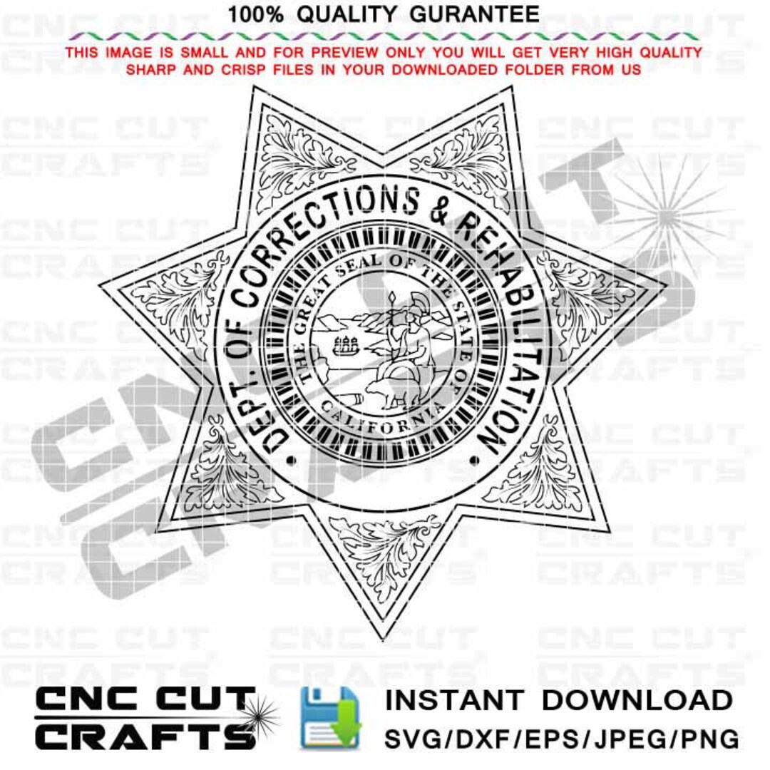 California Dept of Corrections and Rehabilitation Svg CDCR Badge Svg ...