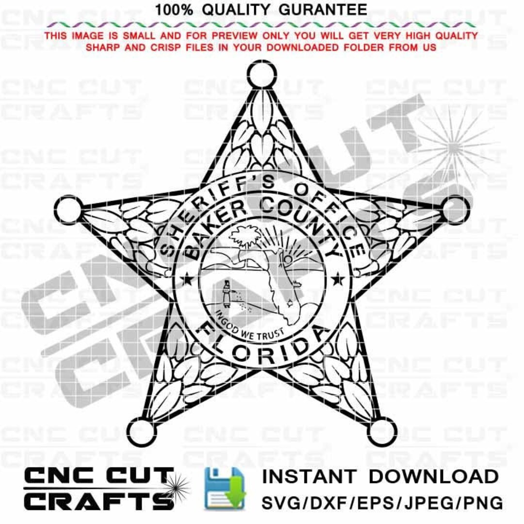 Baker County Sheriff Office Logo Vector Badge Patch Sheriff - Etsy