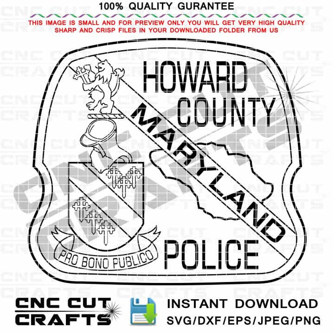 Howard County Police Vector Badge Svg Maryland Police Patch, Logo ...