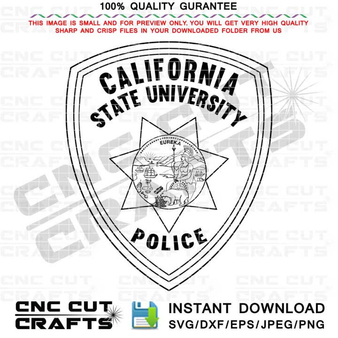 California State University Police Patch SVG, DXF, PNG Files - Etsy