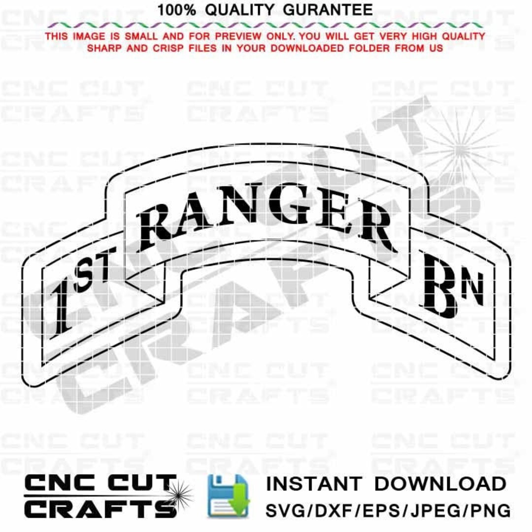 1st Ranger BN Emblem, Svg, Vrctor, 1st Ranger Battalion Badge, Patch ...