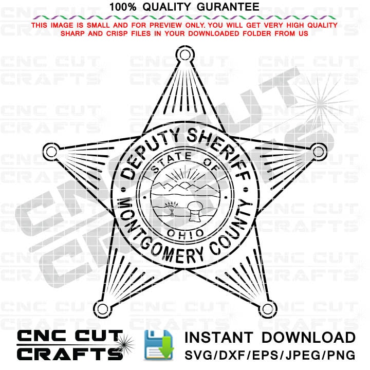 Deputy Sheriff SVG Badge Vector Dxf Svg for Cnc Router - Etsy