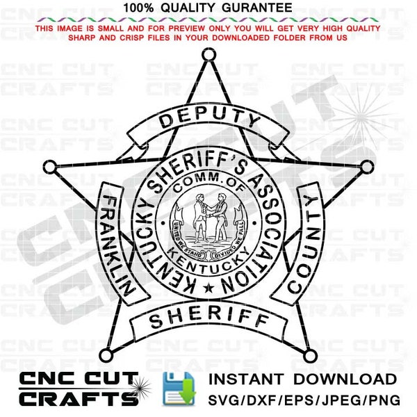 Kentucky Sheriff Badge Svg - Etsy