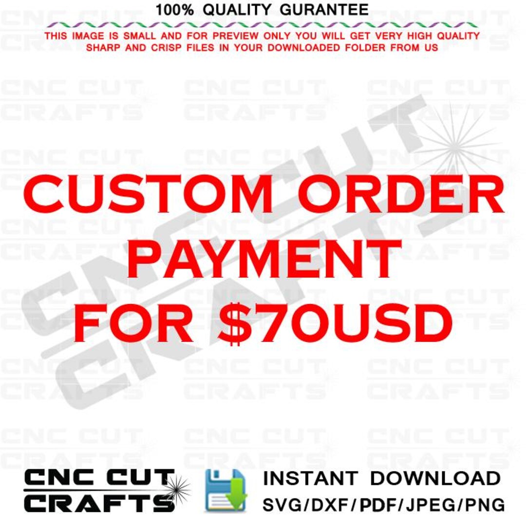 Custom Order Payment for 70USD - Etsy