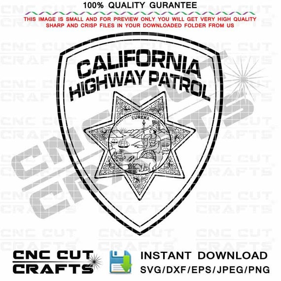 California Highway Patrol svg Shoulder Patch CHP patch svg | Etsy
