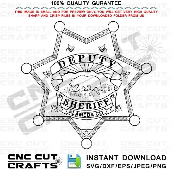 Deputy Sheriff Badge of Alameda County California Without Number ...