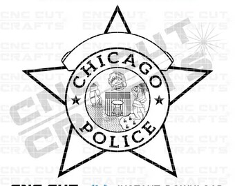 Laser Cut Chicago Police Star - Etsy