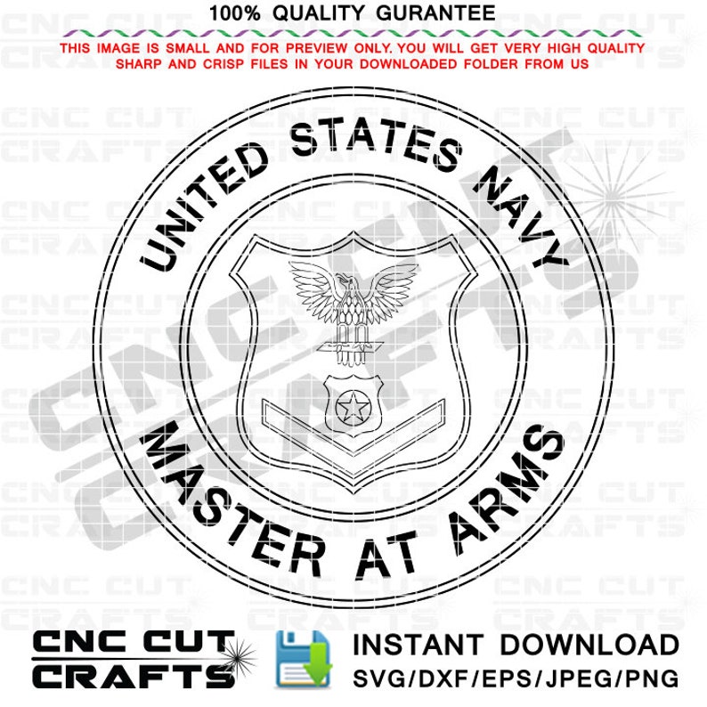 US Navy Master at Arms Vector Insignia Svg Black Line Art for - Etsy