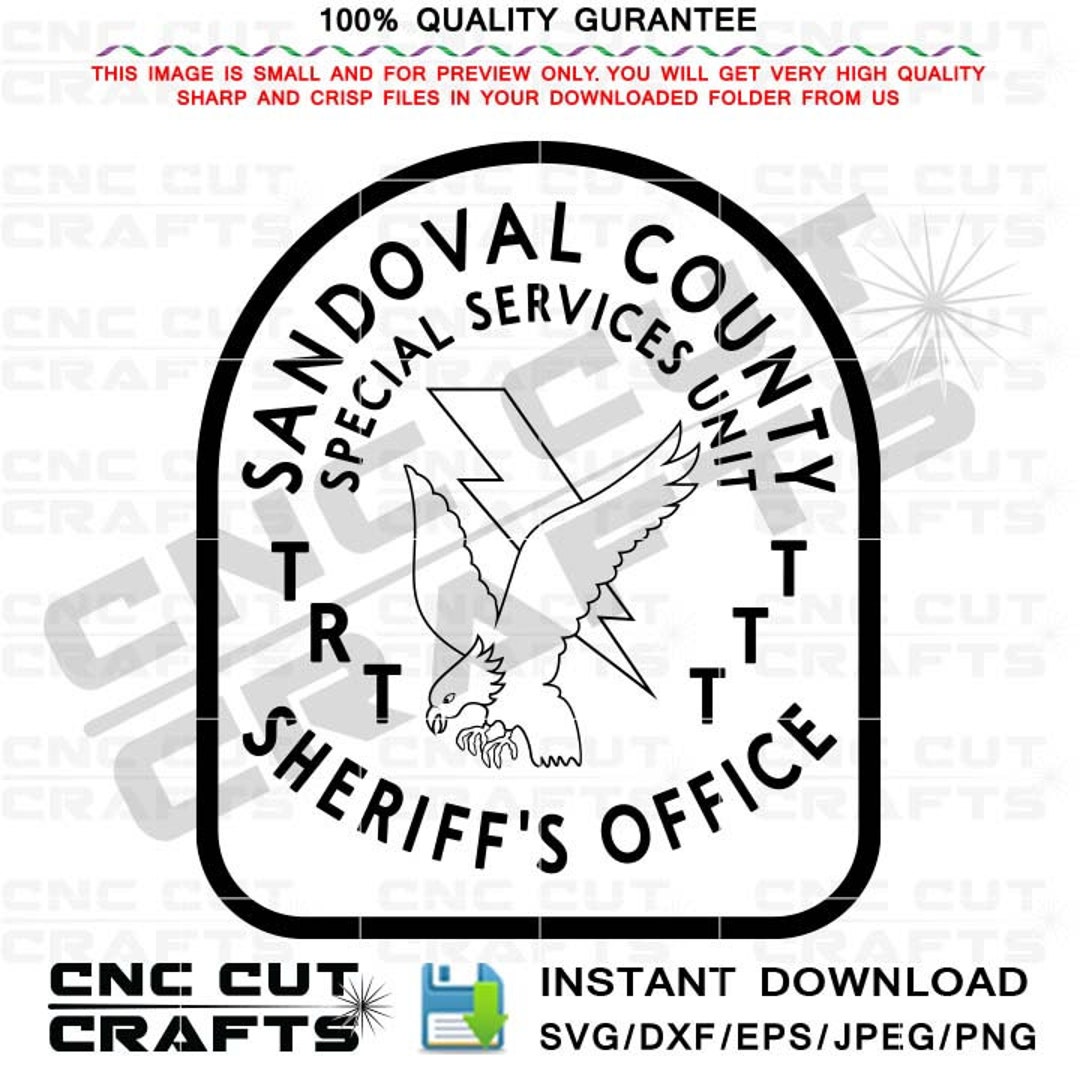Sandoval County Sheriff Svg Patch Vector File for CNC Cutting, Laser ...