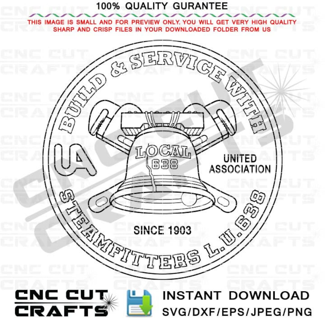 Steamfitters 638 Vector File SVG Steamfitters 638 LU CNC Laser Cutting ...