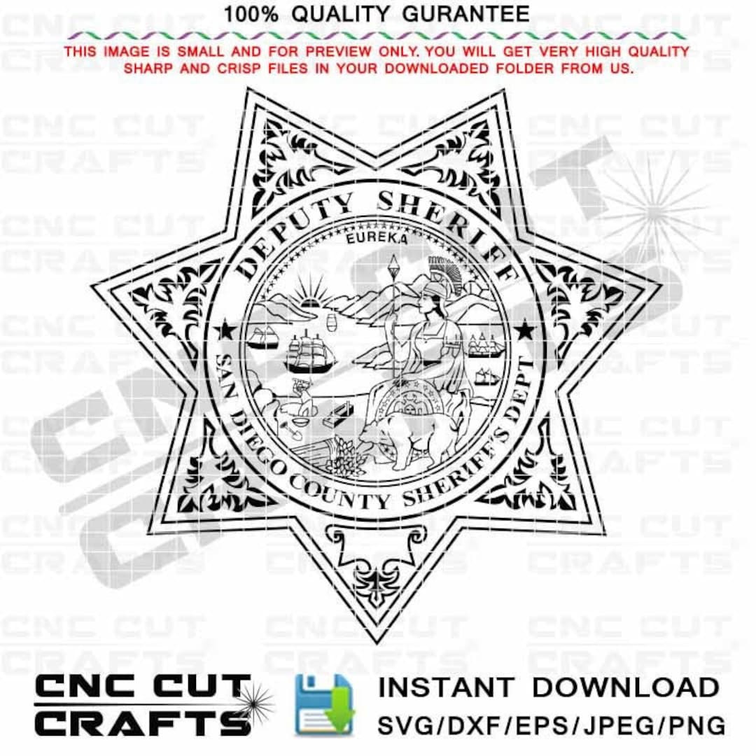 Deputy Sheriff Badge Vector San Diego County Sheriff Department Logo ...