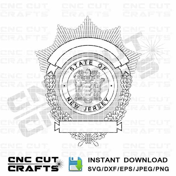 New Jersey State Police Svg Badge Logo Monogram Emblem - Etsy