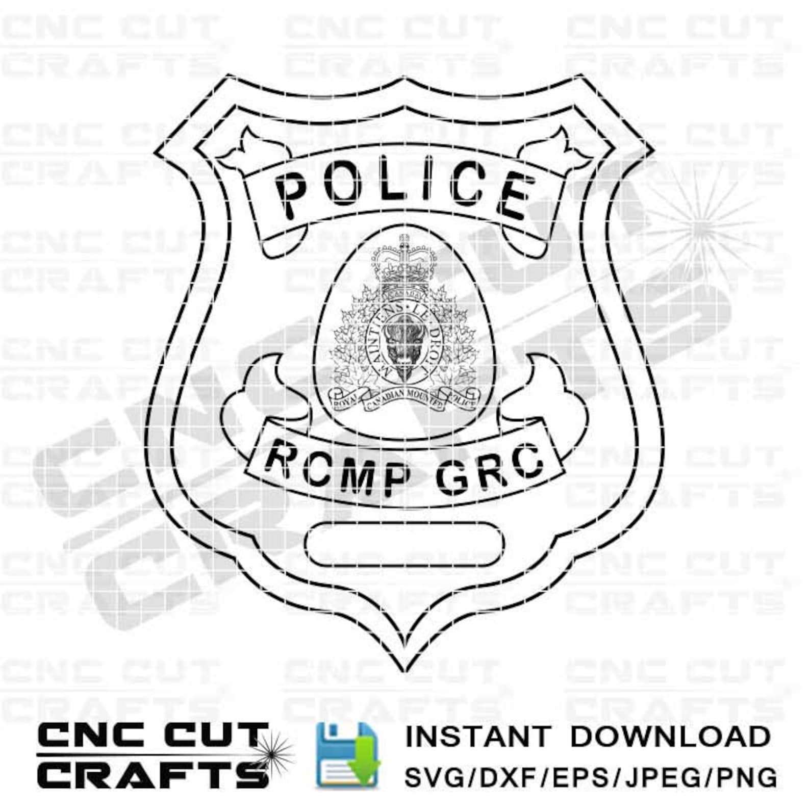 RCMP logo Royal Canadian mounted police svg badge patch emblem | Etsy