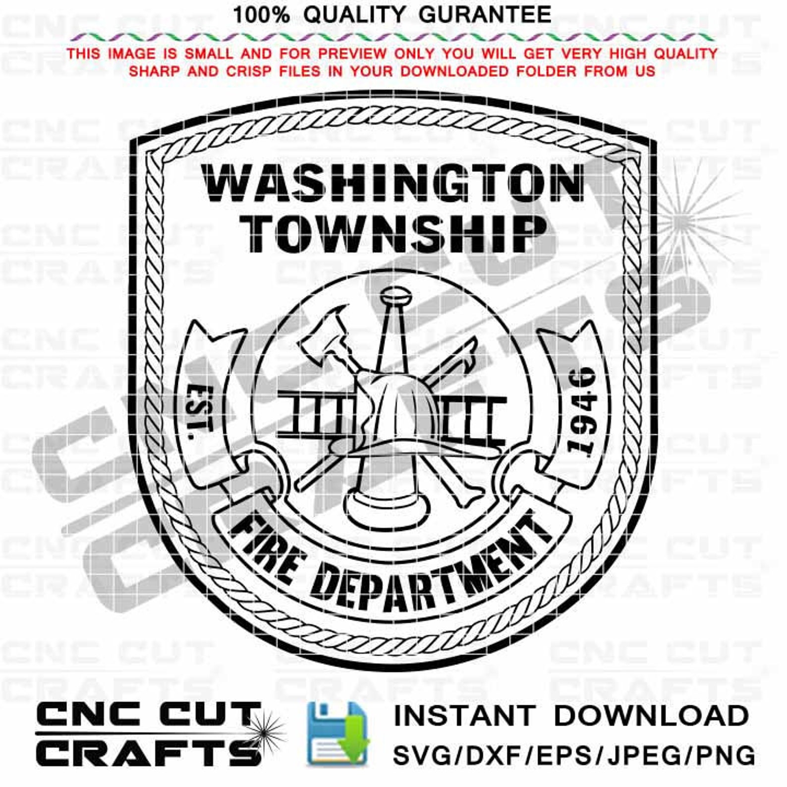 Washington Township Fire Department Patch Vector Logo Svg Badge, Emblem ...