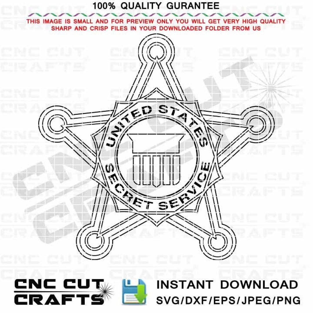 United States Secret Service Svg Logo Vector Badge Dxf Patch Cricut ...