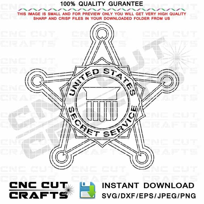 United States Secret Service Svg Logo Vector Badge Dxf Patch Cricut ...