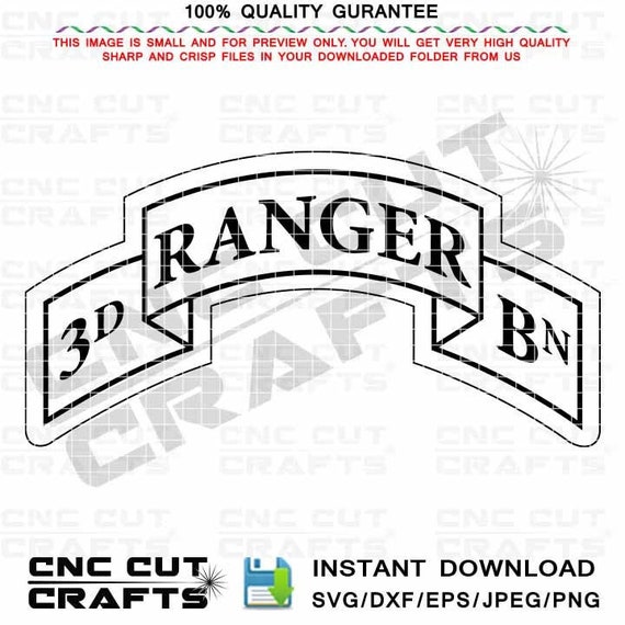 3rd Ranger BN SVG Shoulder Sleeve Insignia Vector Black White - Etsy