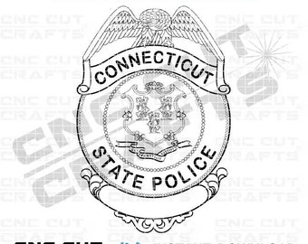 Connecticut State Police Badge SVG - Etsy