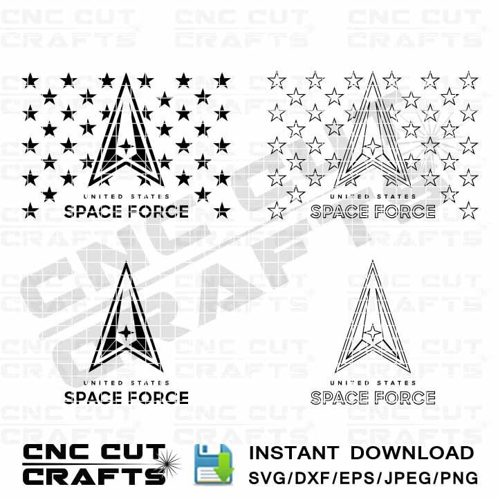 US Space Force Seal Svg for Custom Flag Star Union in 4 Different Style ...