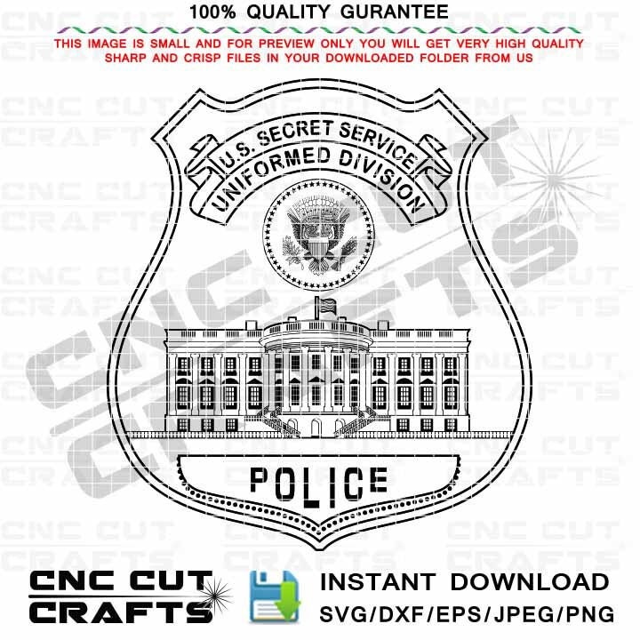 US Secret Service Uniformed Division Police Badge Svg Cut - Etsy