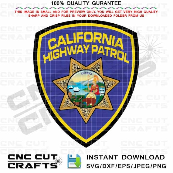 California Highway Patrol Badge Patch Color Vector Logo High - Etsy