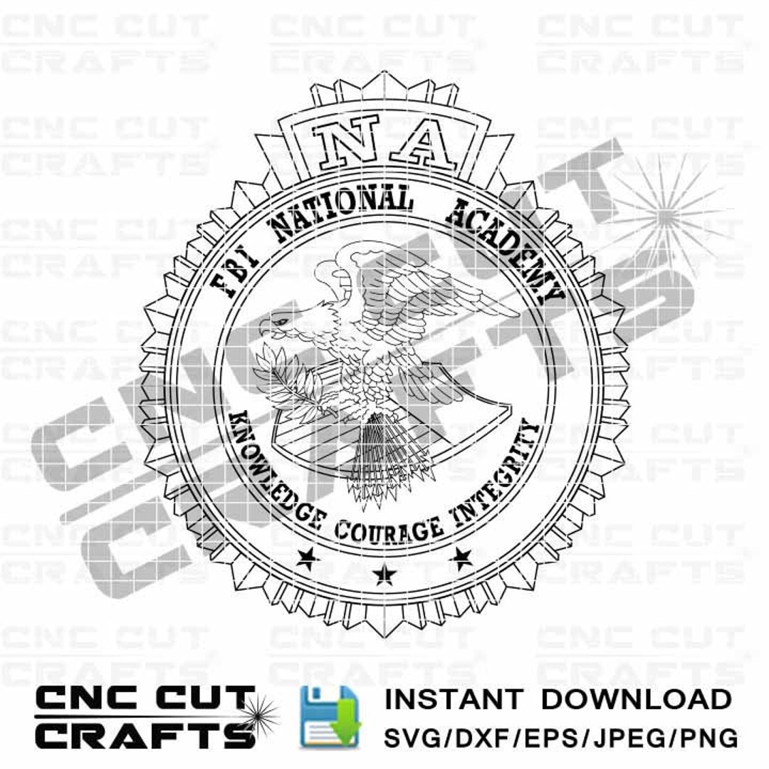 FBI National Academy Svg Logo Dxf Cnc Laser Cricut Cut File - Etsy
