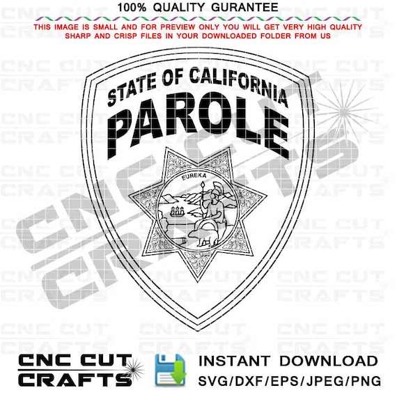 State Parole badge vector svg dxf eps patch State of | Etsy