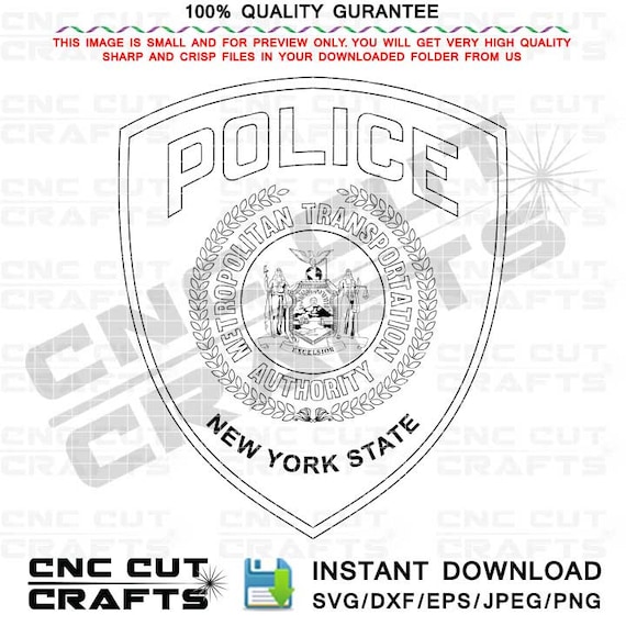 MTA NY Police Patch Svg Metropolitan Transportation Authority - Etsy
