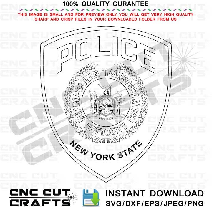 MTA NY Police Patch Svg Metropolitan Transportation Authority - Etsy