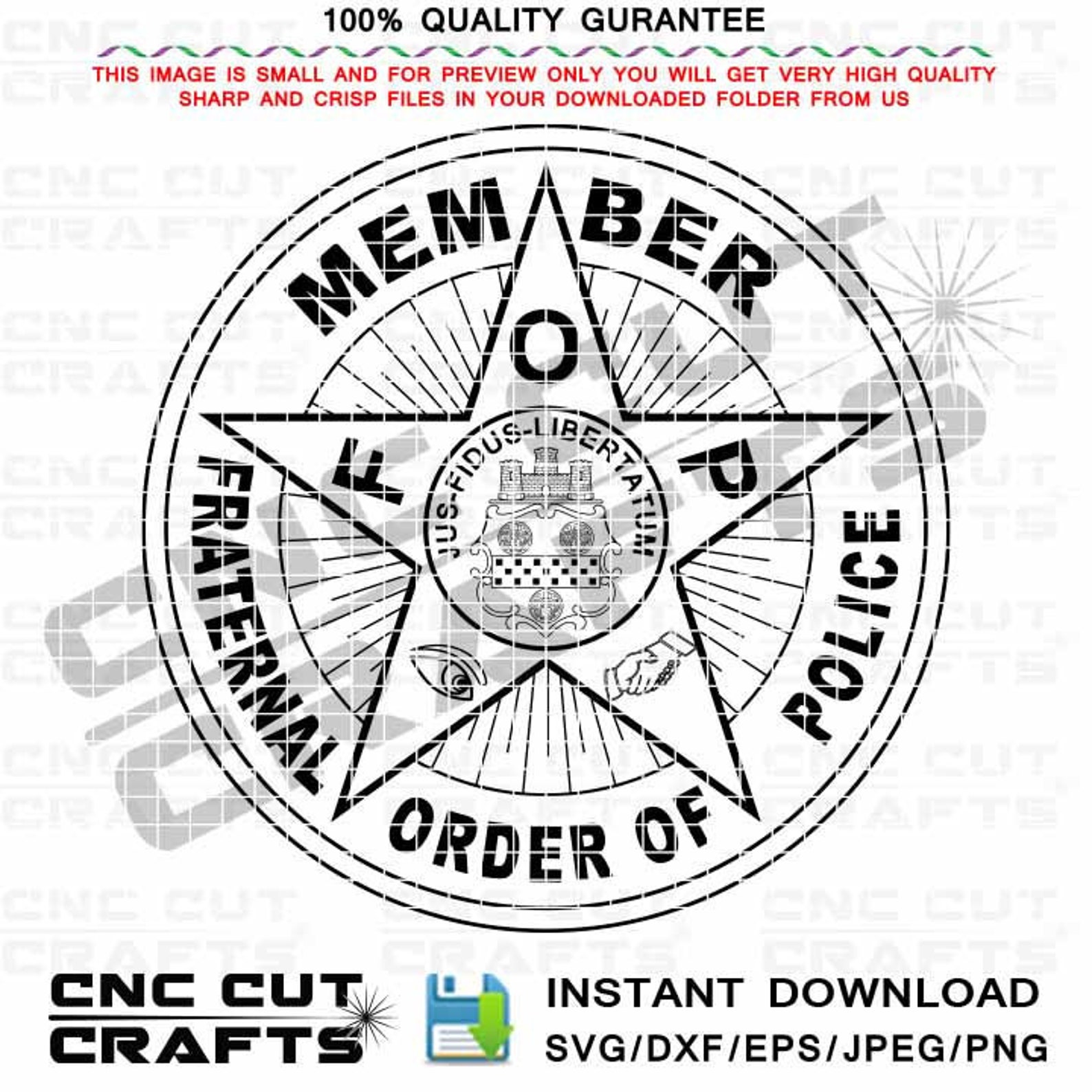 FOP Police Member Badge Vector Fraternal Order of Police - Etsy