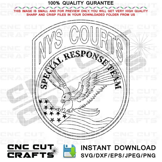 NYS Courts Special Response Team Logo Vector Badge Svg Patch - Etsy