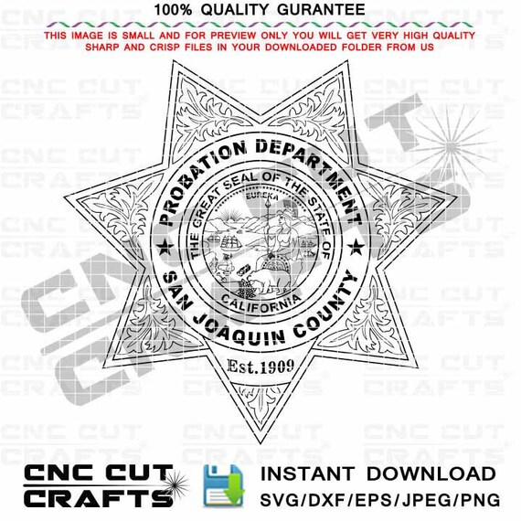 Probation Department Logo Badge Patch Emblem Svg Black - Etsy