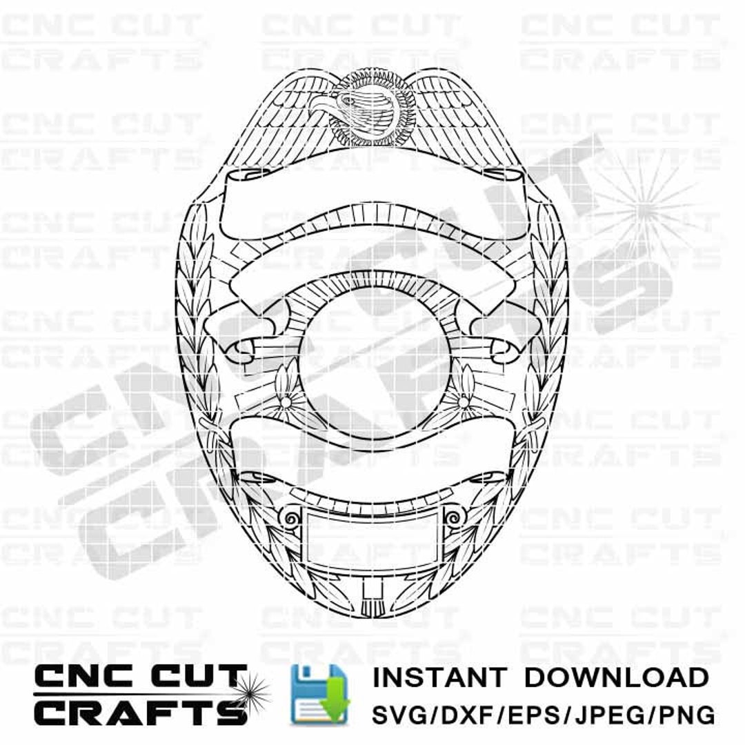 Editable POLICE Badge Svg With Eagle Blank Without Text Template 1 ...