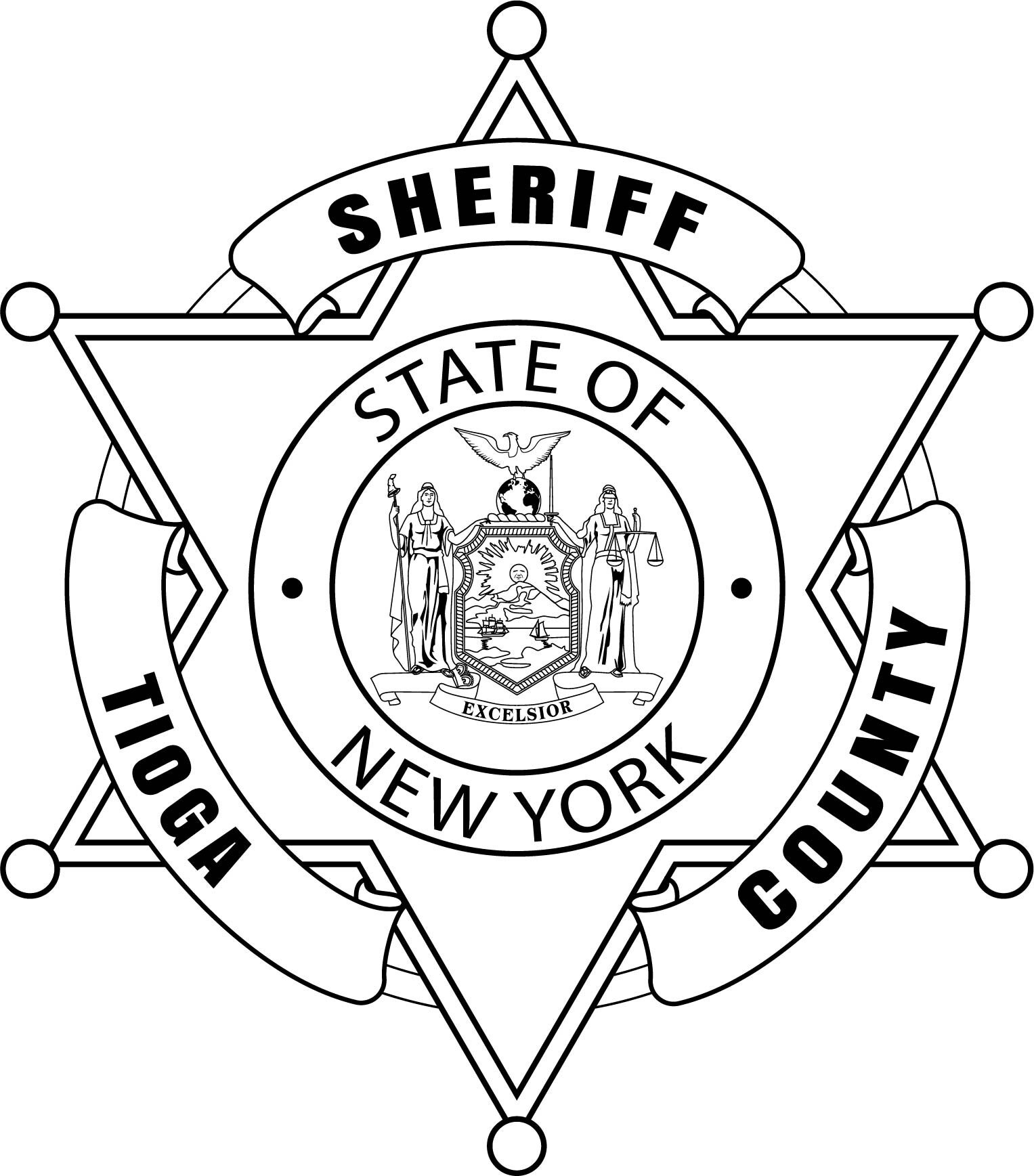 Tioga County, NY, Sheriff, Svg Badge, Svg, Eps, Dxf, Png, Jpeg Laser ...