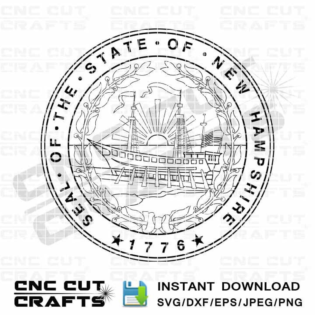 New Hampshire State Seal SVG DXF, Laser Cut File - Etsy