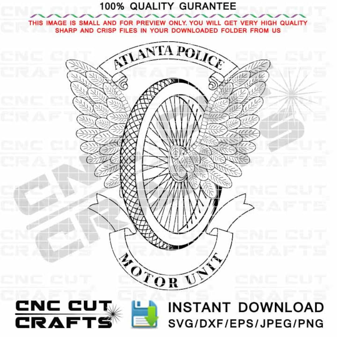 Atlanta Police Motor Unit Vector Logo Badge, Patch, Crest, Emblem ...