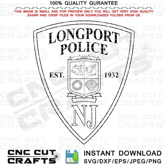 Longport Police SVG Vector Logo Badge Patch Emblem - Etsy
