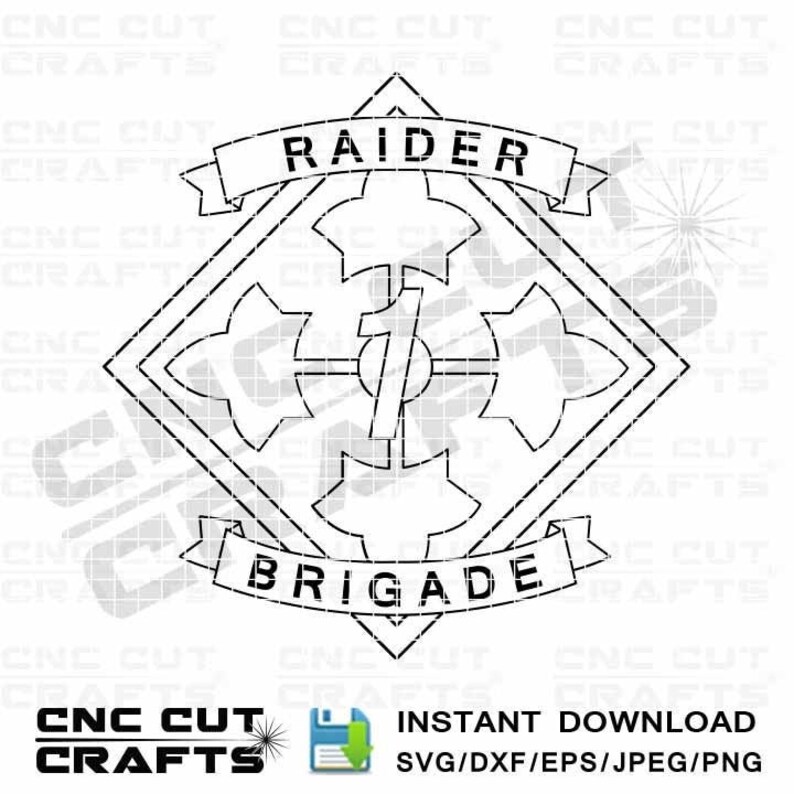 Raider Brigade Svg Insignia Logo Emblem Patch Monogram Black White ...