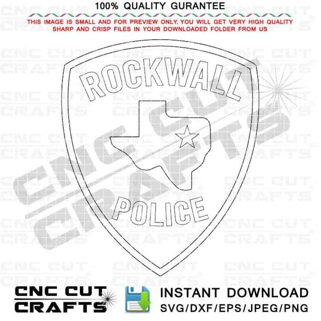 Rockwall Texas Police Patch SVG, Laser Cut File (digital Download) - Etsy