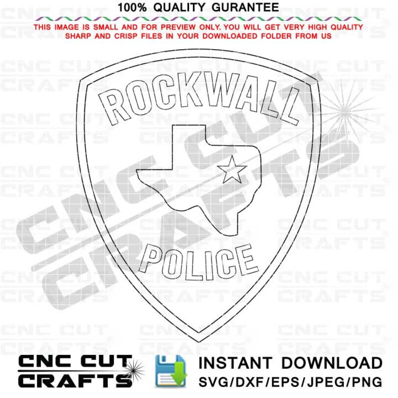 Rockwall Texas Police Patch SVG, Laser Cut File (digital Download) - Etsy