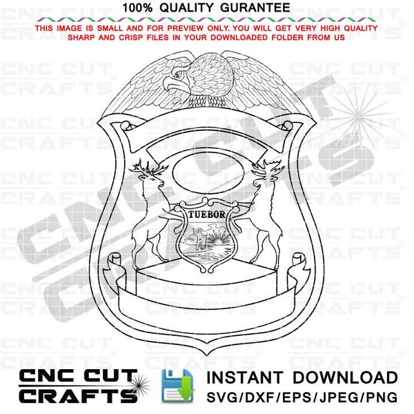 Michigan State Police Badge Svg - Etsy