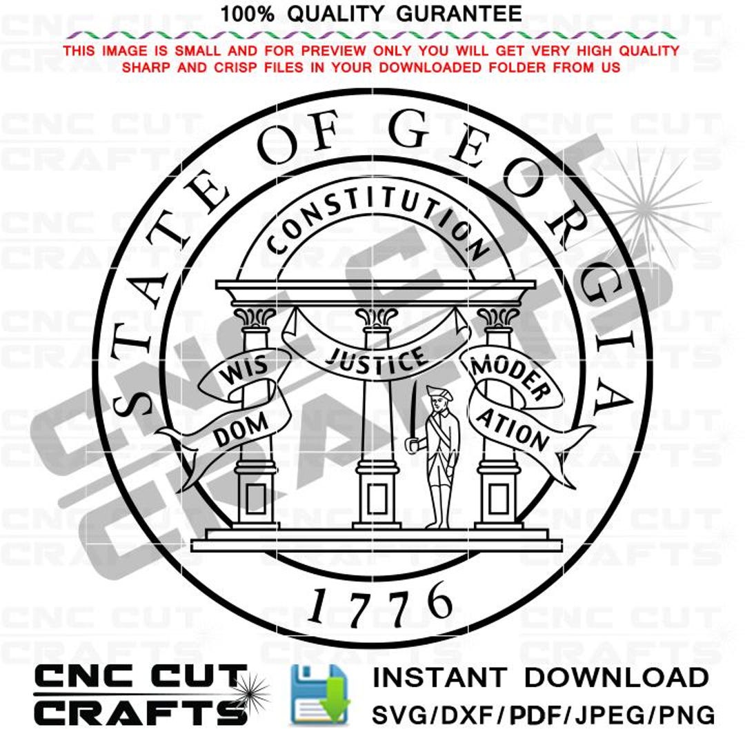 Georgia State Seal SVG, Laser Cut Vector (digital Download) - Etsy